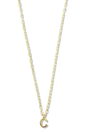 Argento Vivo Initial Pendant Necklace - Gold - C