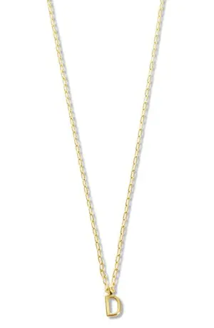 Argento Vivo Initial Pendant Necklace - Gold - D