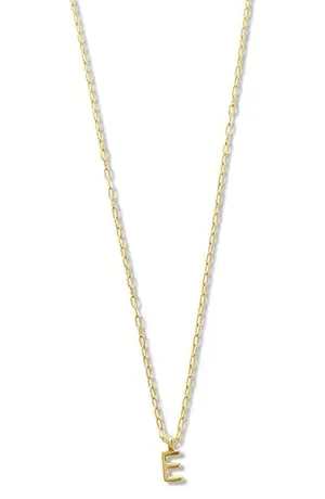 Argento Vivo Initial Pendant Necklace - Gold - E