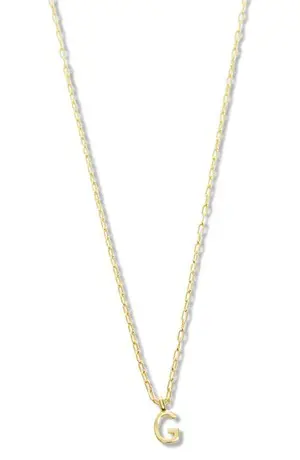 Argento Vivo Initial Pendant Necklace - Gold - G