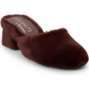 Matisse Teddy Faux Fur Mule - Chocolate
