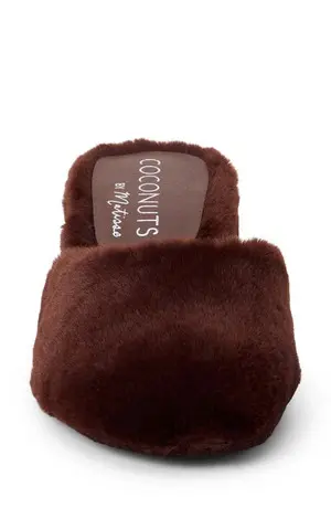 Matisse Teddy Faux Fur Mule - Chocolate