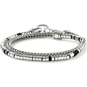 John Hardy Sterling And Onyx Bracelet - Silver