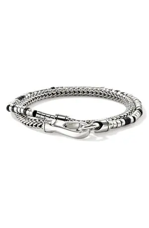 John Hardy Sterling And Onyx Bracelet