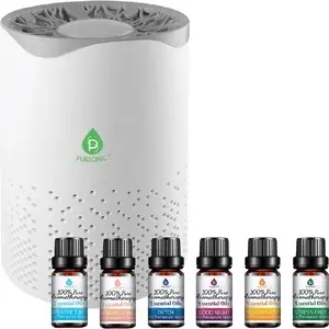 PURSONIC Air Purifier With 6-pack Premium Essential Oils Collection - Blended