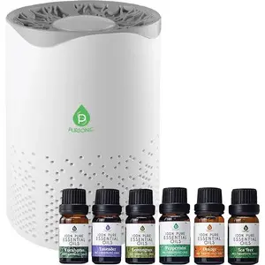 PURSONIC Air Purifier With 6-pack Premium Essential Oils Collection - Pure