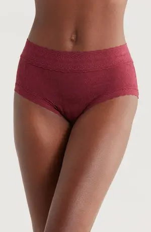MEUNDIES Allover Lace Hipster Briefs Plum Dead Flowers
