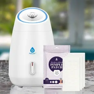 PURSONIC Advanced Facial Steamer & Hydrocolloid Pimple Patch Set - Multicolor