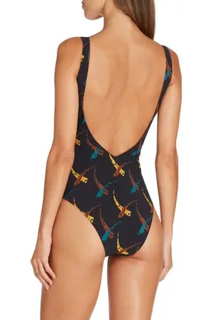 VALIMARE Verona Printed One-piece Swimsuit - Black