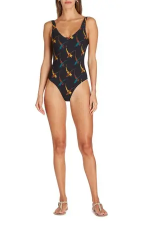 VALIMARE Verona Printed One-piece Swimsuit - Black
