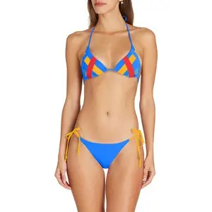 VALIMARE Ibiza Bandage Triangle Bikini Top - Blue