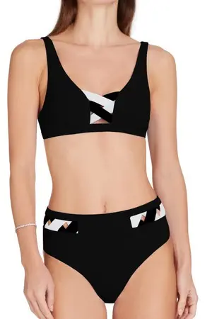 VALIMARE Martinique High Waist Bikini Bottom - Black