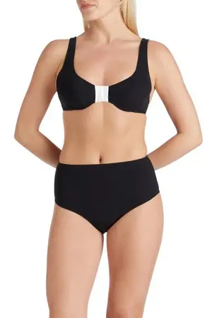 VALIMARE Anguilla High Waist Bikini Bottom - Black