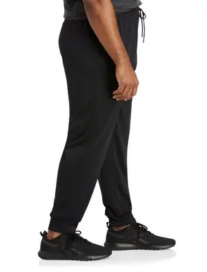 REEBOK Big & Tall Performance Double-knit Ribbed-hem Joggers