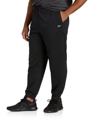 REEBOK Big & Tall Performance Double-knit Ribbed-hem Joggers