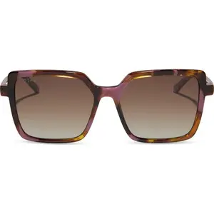 DIFF DIFF Eyewear Esme Square Sunglasses Brown Multi Gradient