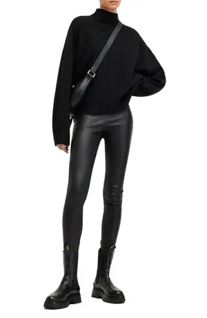 ALLSAINTS Asha Oversize Mock Neck Sweater