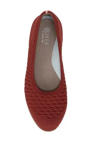 LIFESTRIDE Bzees Khloe Knit Ballet Flat - Red