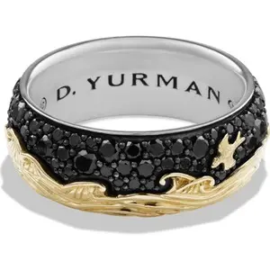 David Yurman Waves Band Ring - Black Diamond