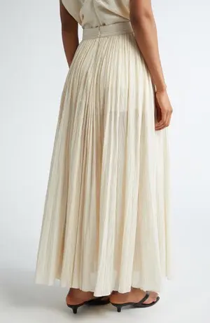 TOTEME Semisheer Plissé Maxi Skirt