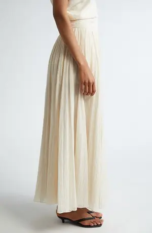 TOTEME Semisheer Plissé Maxi Skirt
