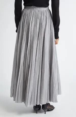 TOTEME Semisheer Plissé Maxi Skirt