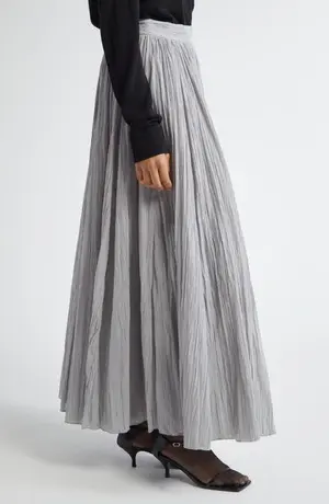TOTEME Semisheer Plissé Maxi Skirt
