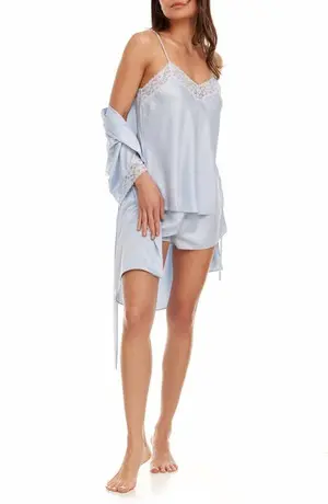 Flora Nikrooz Sabrina Travel Pajamas & Robe Set Lilac