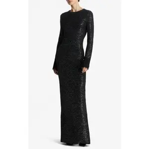 St. John Iridescent Sequin Knit Gown