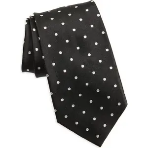 Ralph Lauren Purple Label Dot Silk Tie - Black
