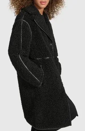 Karl Lagerfeld Paris Faux Shearling Coat