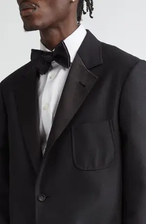 Thom Browne Unstructured Wool & Mohair Tuxedo Jacket