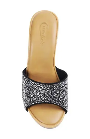 CANDIE'S Kaia Platform Slide Sandal - Black