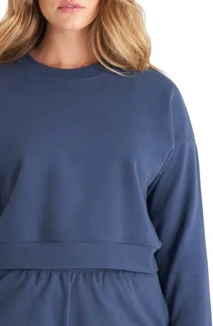 THE STANDARD STITCH Crop Sweatshirt - Midnight
