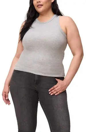 THE STANDARD STITCH Rib Tank - Heather Grey