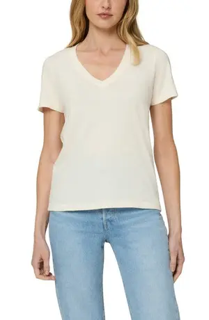 THE STANDARD STITCH Organic Cotton V-neck Tee - Cream
