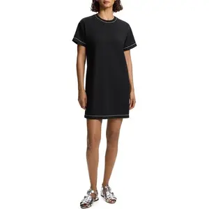 Theory Topstitch Detail Mini T-shirt Dress