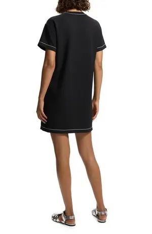 Theory Topstitch Detail Mini T-shirt Dress