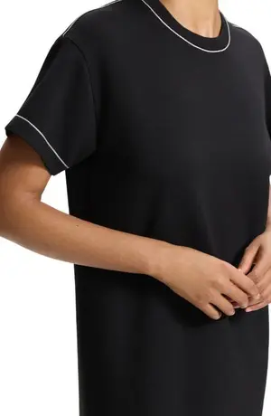 Theory Topstitch Detail Mini T-shirt Dress