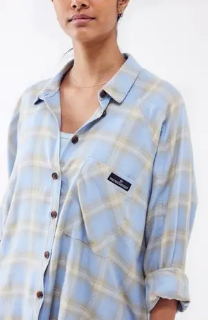 BDG URBAN OUTFITTERS Brendon Plaid Button-up Shirt - Blue