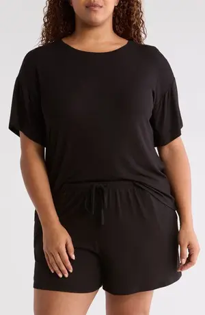 Nordstrom Moonlight Eco Easy Rib Short Pajamas - Black