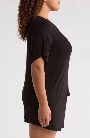 Nordstrom Moonlight Eco Easy Rib Short Pajamas - Black