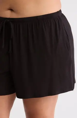 Nordstrom Moonlight Eco Easy Rib Short Pajamas - Black