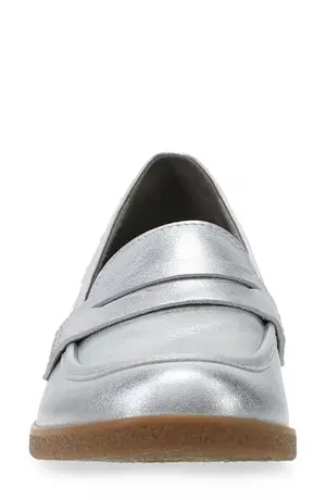Dansko Danica Waterproof Penny Loafer Pump - Silver Metallic