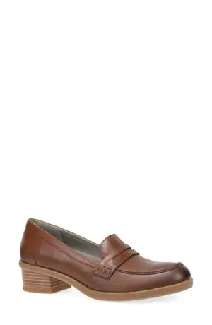 Dansko Danica Waterproof Penny Loafer Pump - Tan