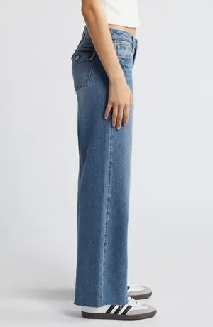 PACSUN Raw Edge Wide Leg Jeans
