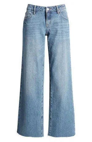 PACSUN Raw Edge Wide Leg Jeans