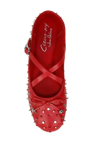CIRCUS NY BY SAM EDELMAN Zuri Studded Mary Jane Flat - Red