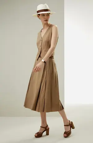 Lilysilk Silk-wool Vest With Jacquard Silk Back