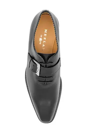 Mezlan Machado Buckle Strap Wholecut Shoe - Black